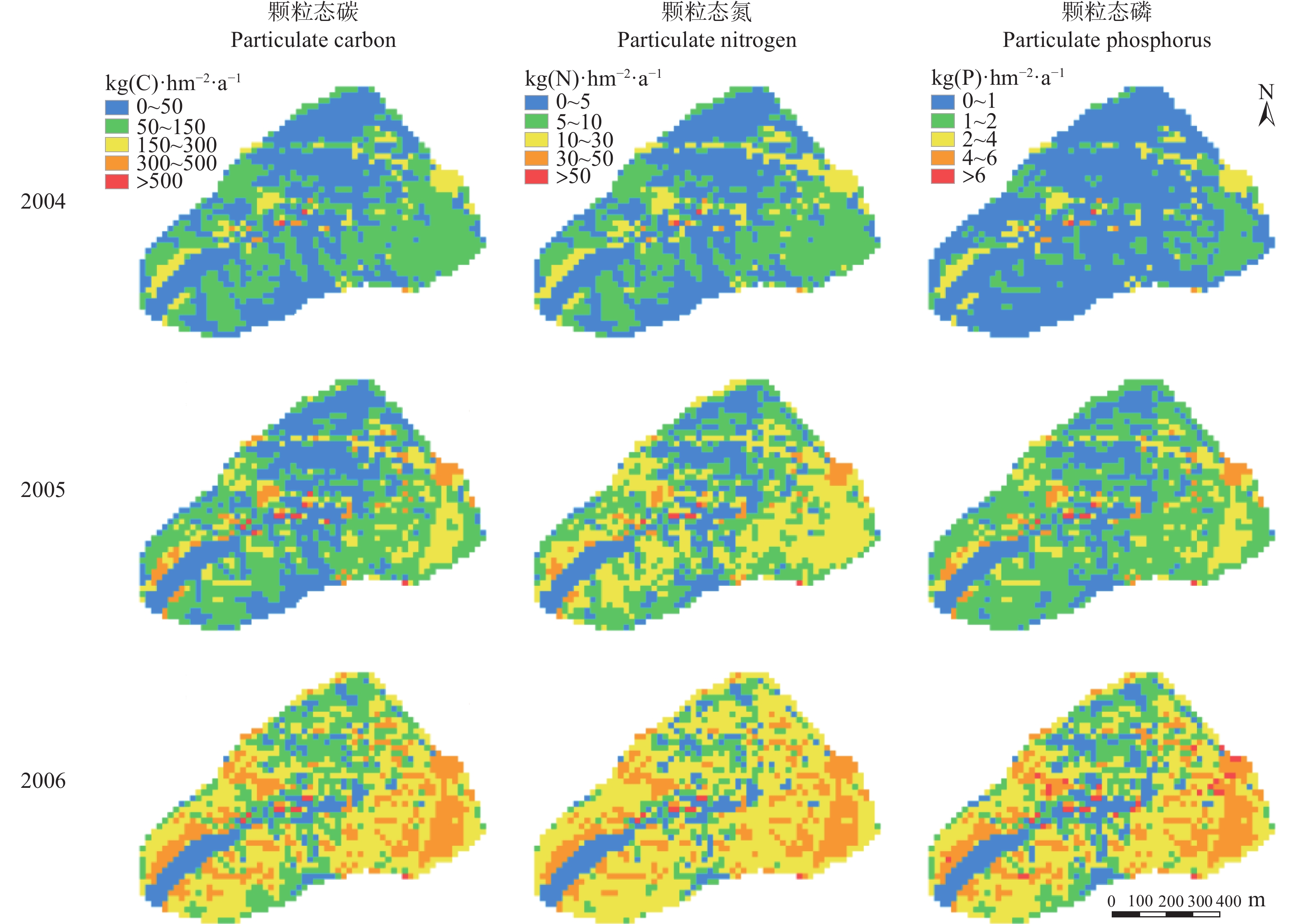 应用CNMM-DNDC模拟小流域土壤水力侵蚀和颗粒态碳氮磷迁移